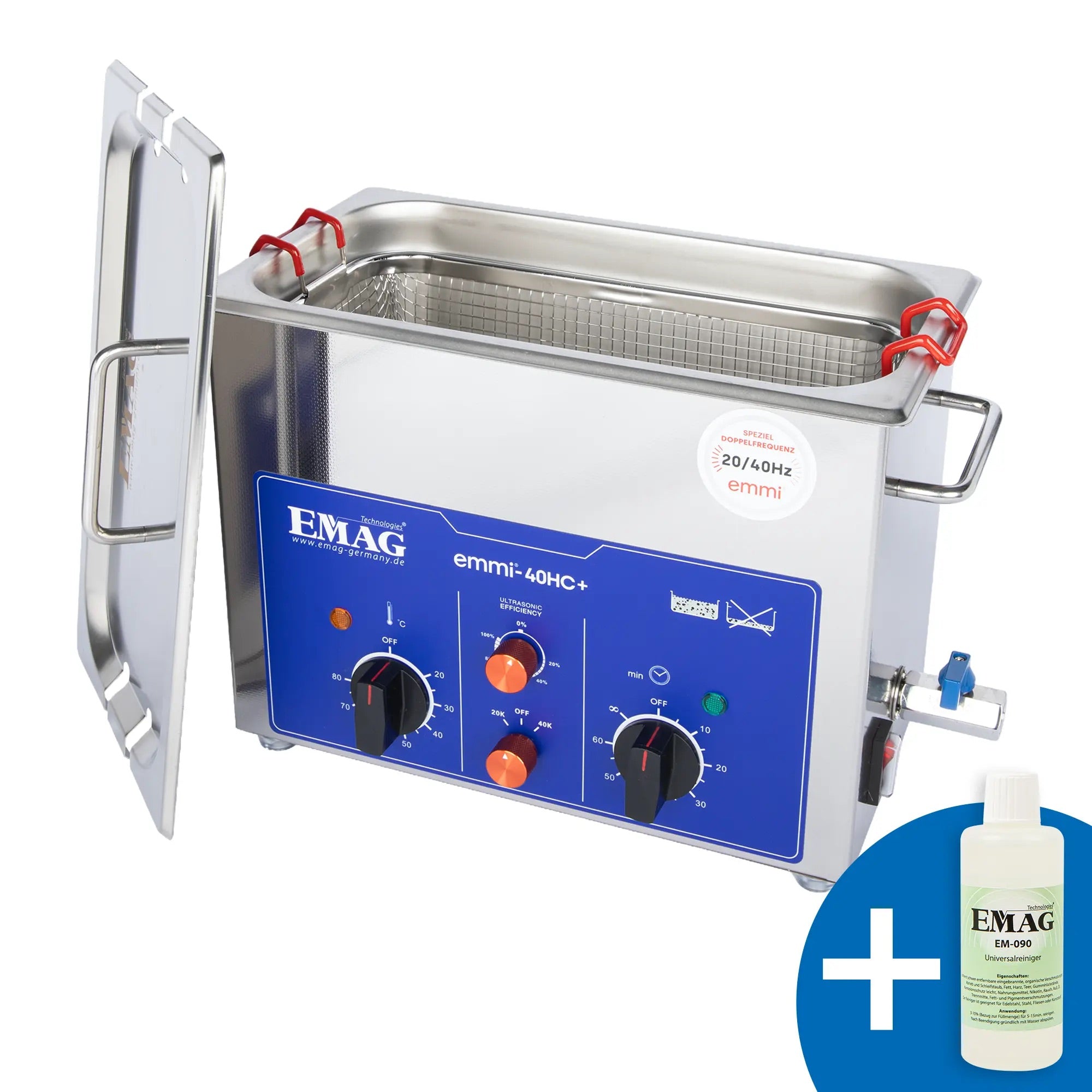 emmi 40HC Plus ultrasonic cleaner gently removes dirt with ultrasonic ...